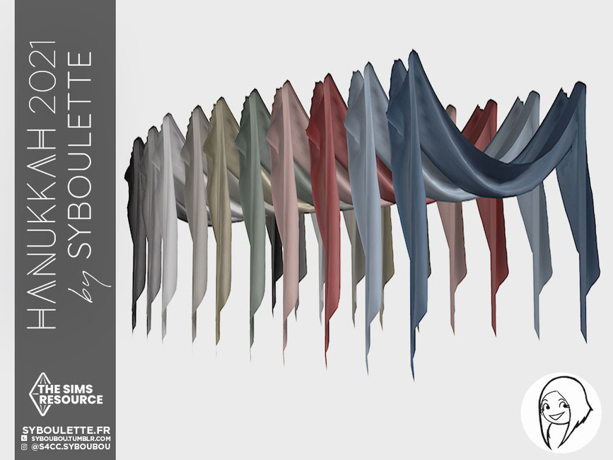 The Sims Resource - Hanukkah 2021 - Drape tall