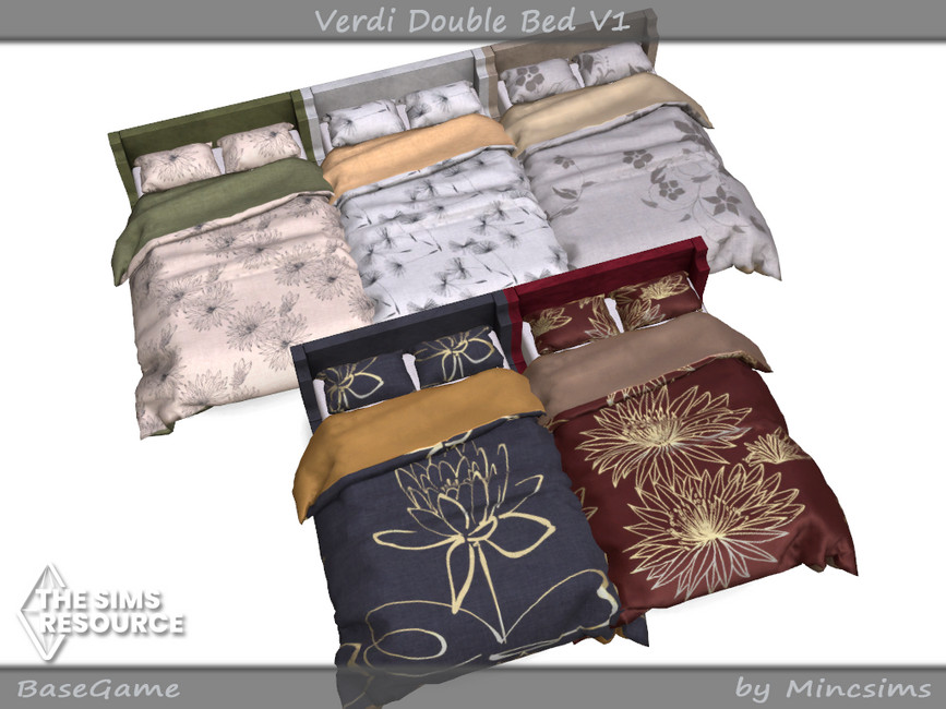 The Sims Resource - Verdi Double Bed V1