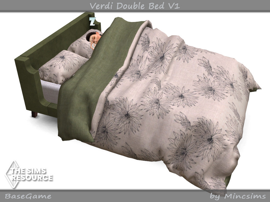 The Sims Resource - Verdi Double Bed V1