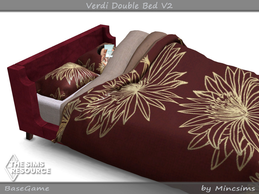 The Sims Resource - Verdi Double Bed V2