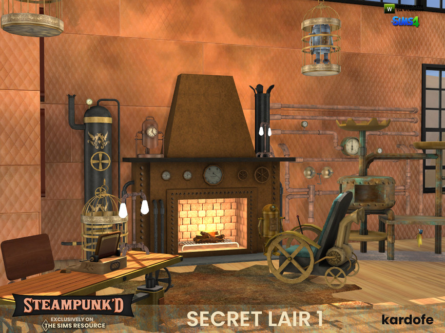 The Sims Resource - Steampunked Secret lair 1