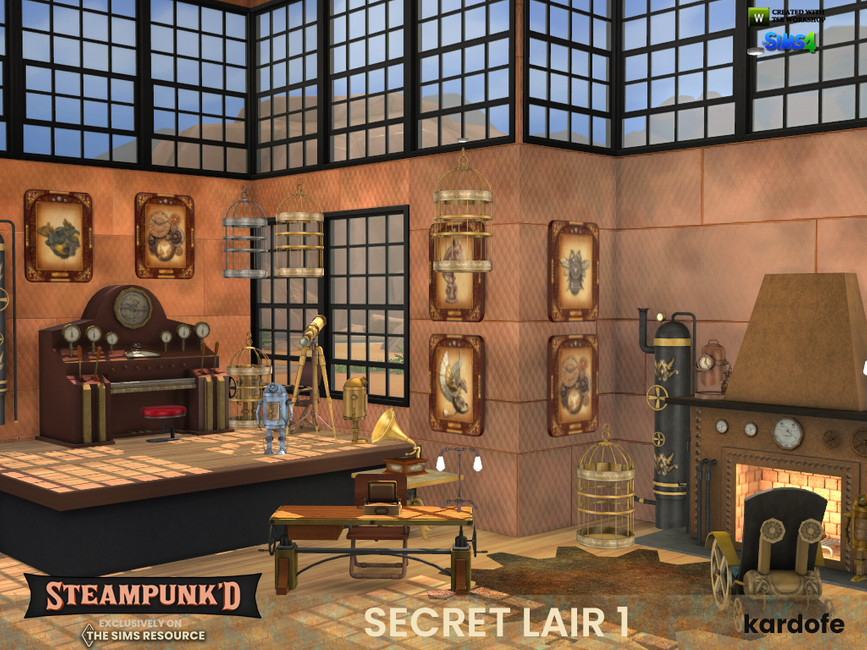 The Sims Resource - Steampunked Secret lair 1