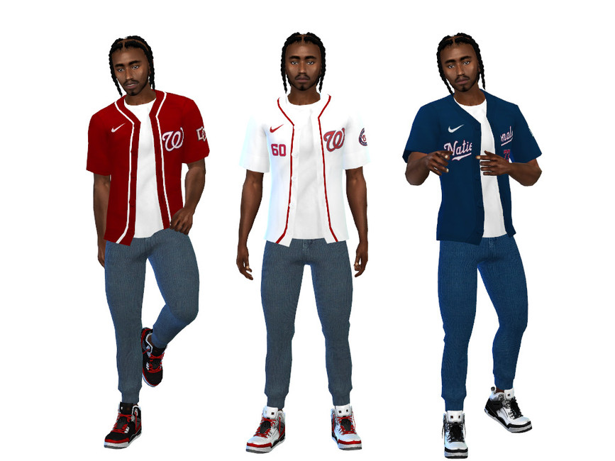 The Sims Resource - MLB Washington Nationals Jersey