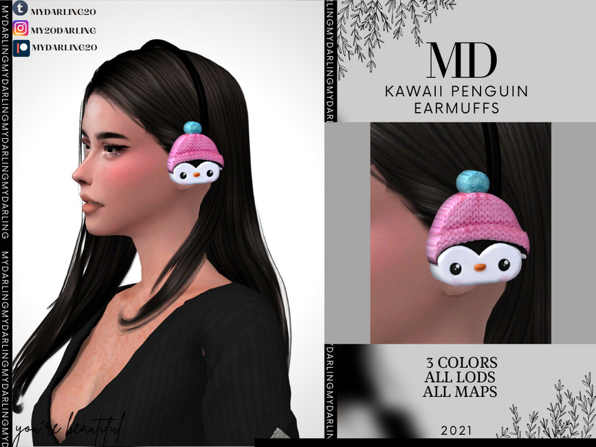 The Sims Resource - kawaii penguin earmuffs ADULT