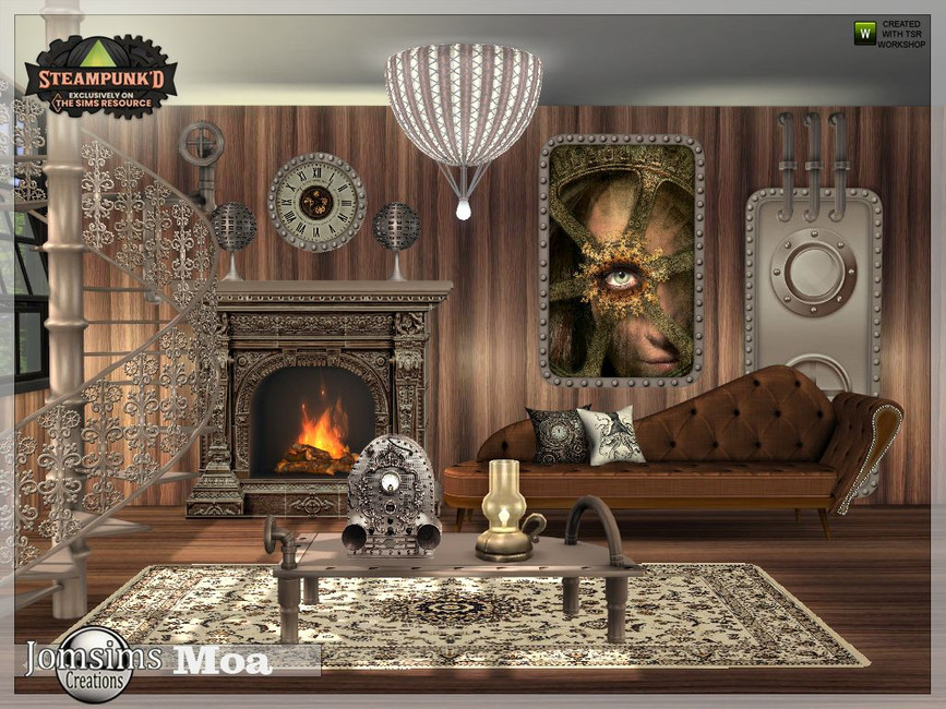 The Sims Resource - Steampunked Moa Livingroom