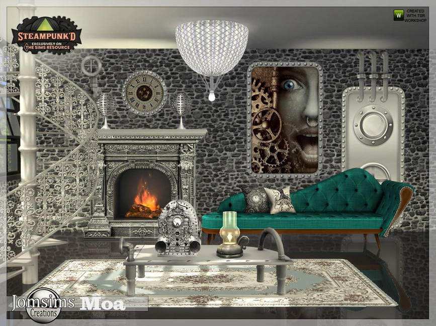 The Sims Resource - Steampunked Moa Livingroom