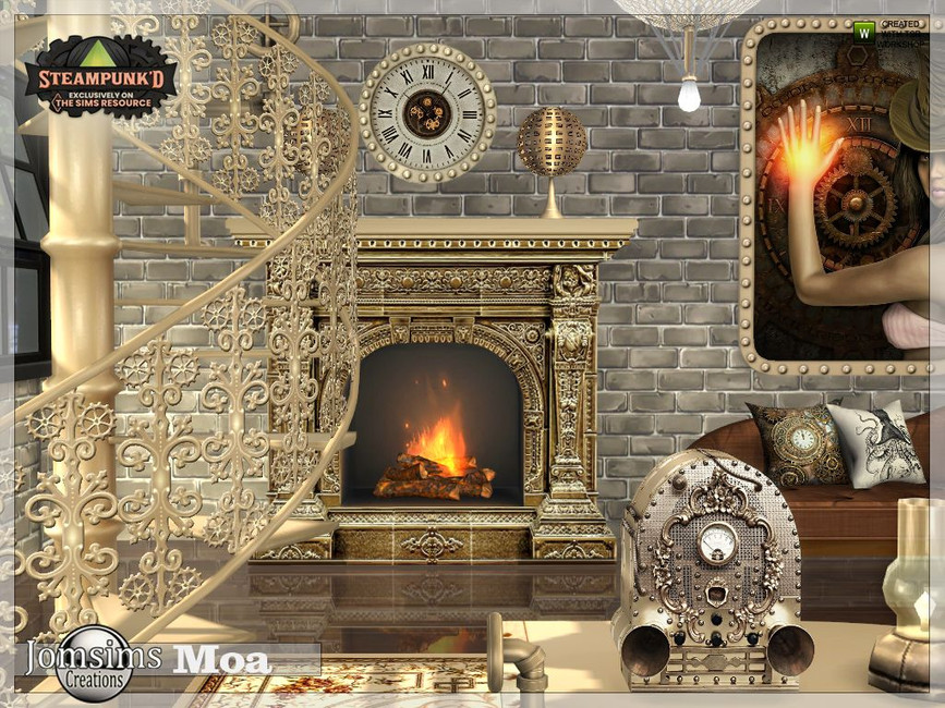 The Sims Resource - Steampunked Moa Livingroom
