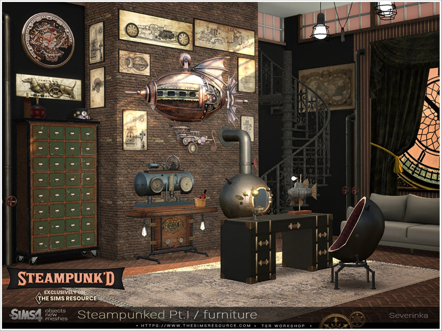 The Sims Resource - Steampunked Pt.I furniture