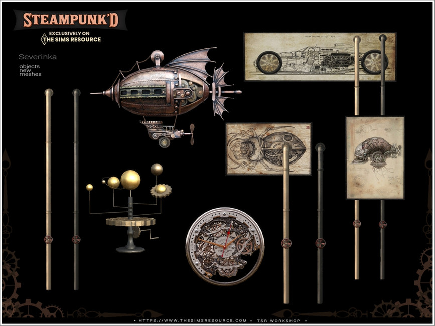 The Sims Resource - Steampunked Pt.II decor