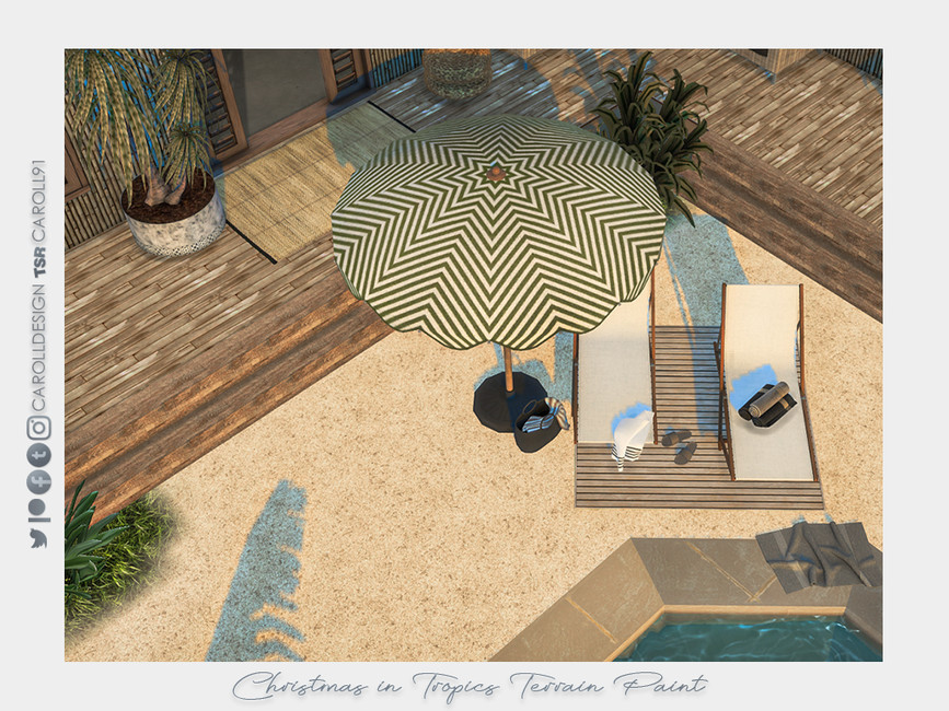The Sims Resource - Christmas in Tropics Terrain Paint