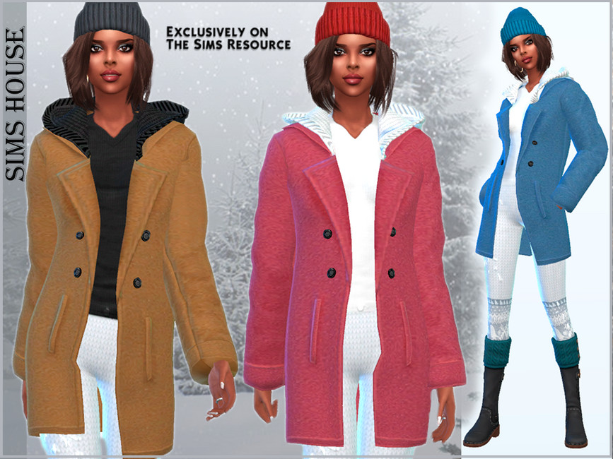 The Sims Resource - Hooded coat for women