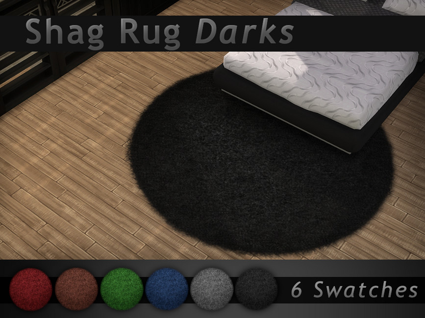 The Sims Resource - Shag Rug (Darks)
