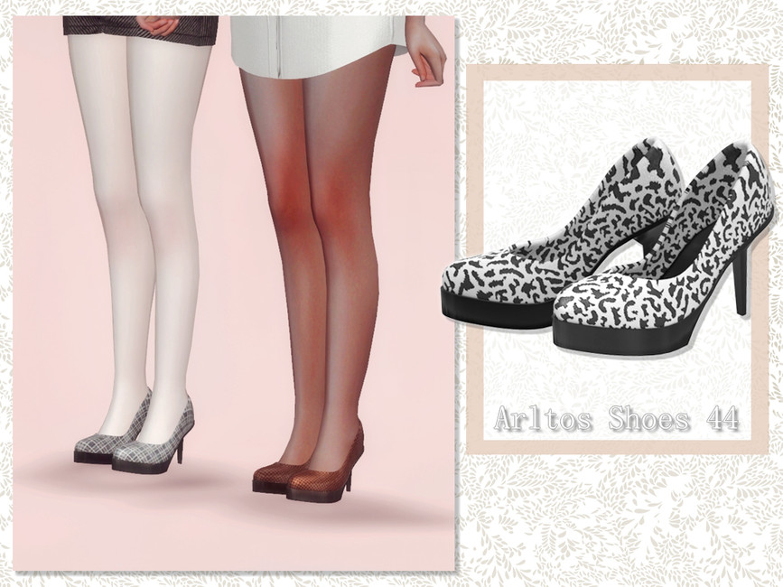 The Sims Resource - Printed high heels / 44