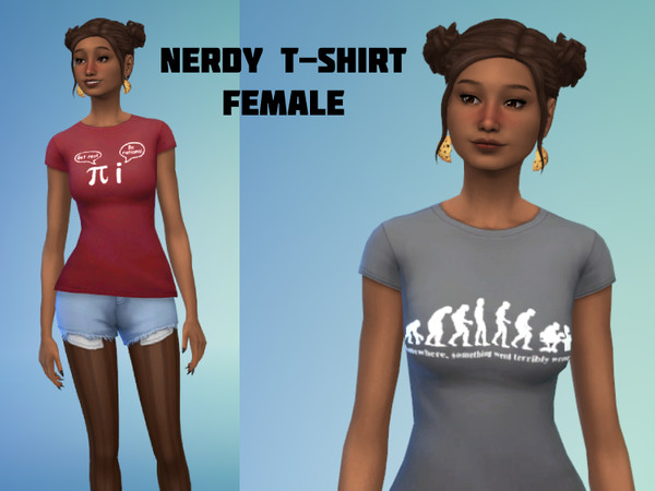 The Sims Resource | Nerdy T-shirt - Female