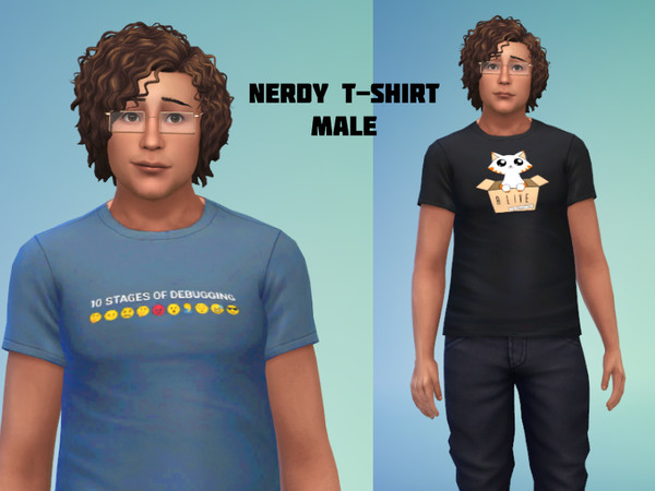 The Sims Resource | Nerdy T-shirt - Male
