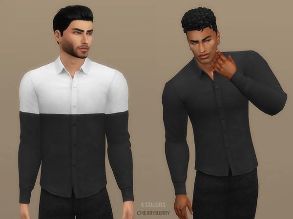 The Sims Resource | Kade - Men's Formal Shirt