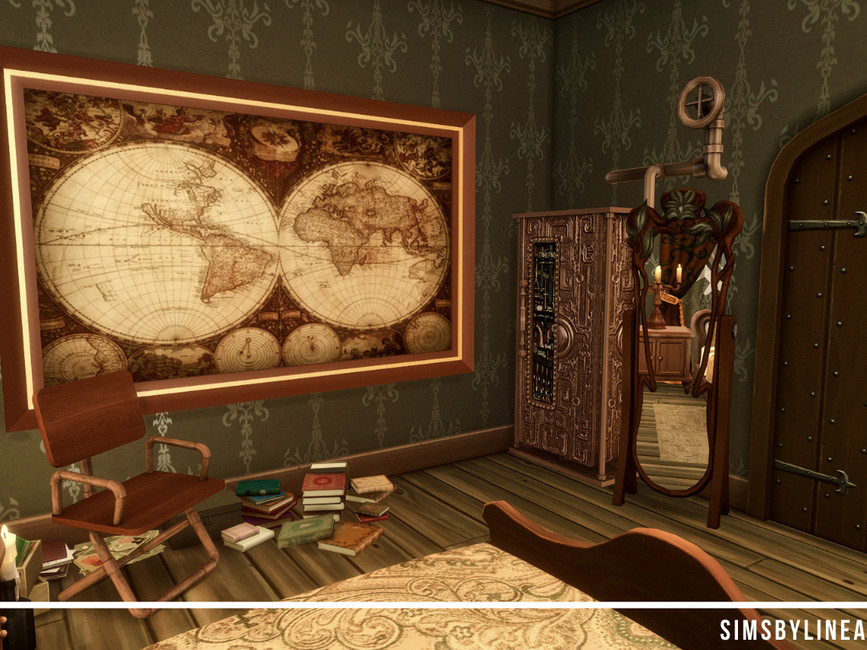 The Sims Resource - Steampunked - Astronomers Bedroom