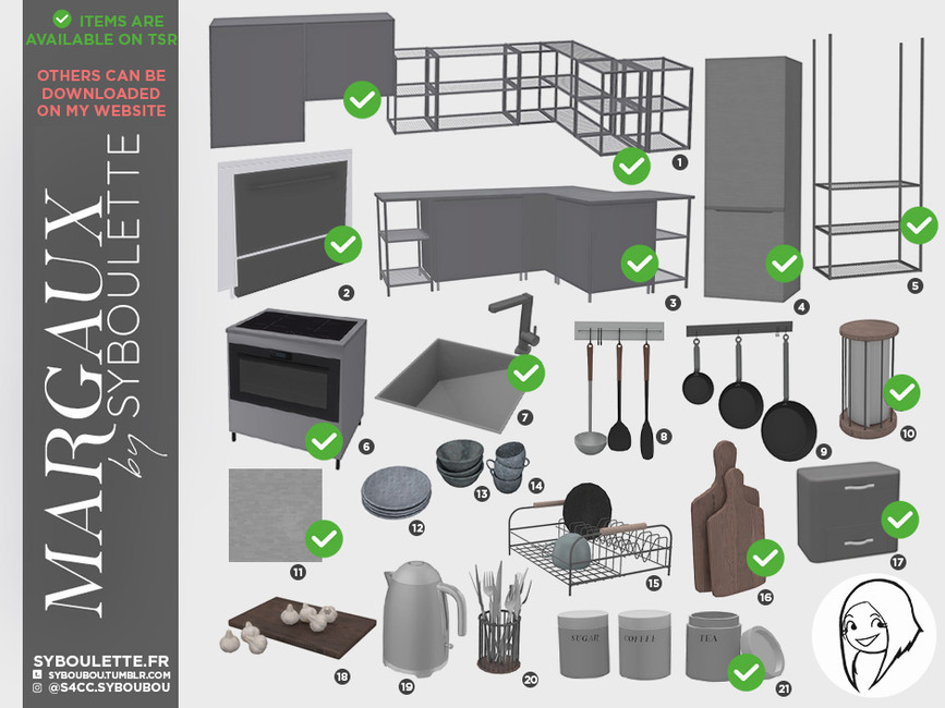 The Sims Resource - Patreon early release - Margaux kitchen - Part 1 ...