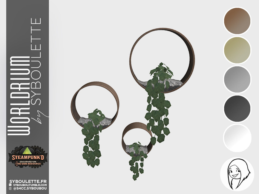 The Sims Resource - Worldrium - Wall Cylinder Terrarium