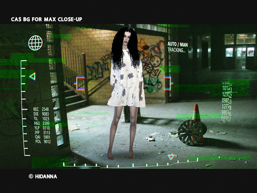 The Sims Resource - CAS Background Horror Dormitory+Night Vision - For ...