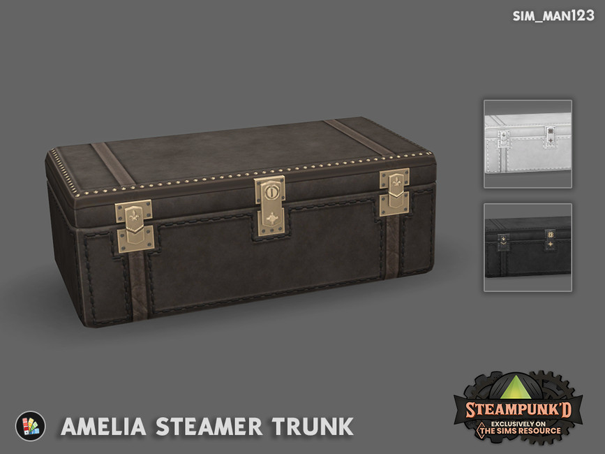 The Sims Resource - Amelia Steamer Trunk Coffee Table