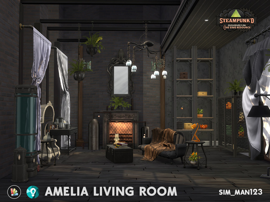 The Sims Resource - Steampunked - Amelia Living Room