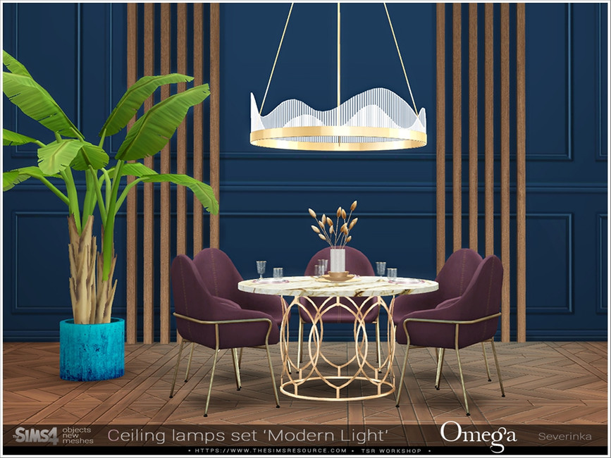 The Sims Resource - ModernLight - ceiling lamp Omega