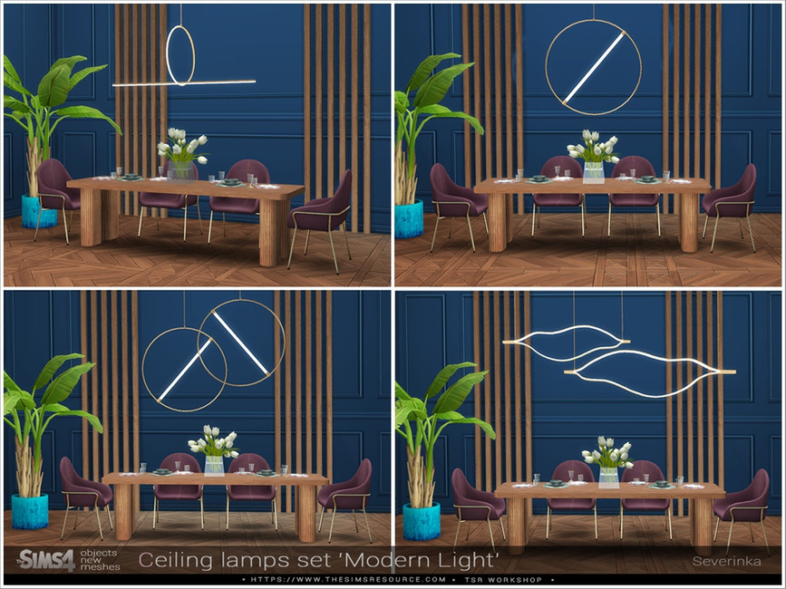 The Sims Resource - Ceiling lamps set Modern Light