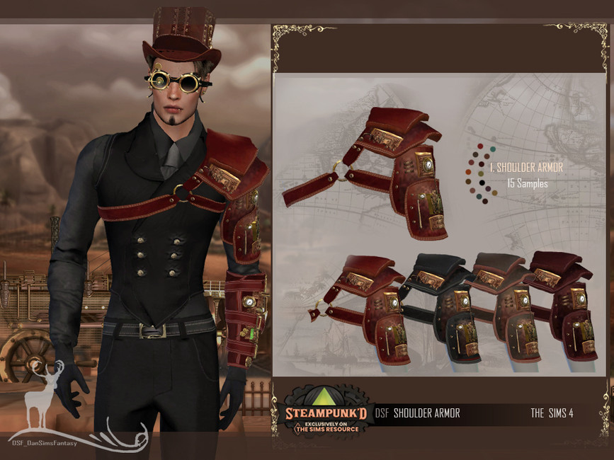 The Sims Resource - STEAMPUNKED _ SHOULDER ARMOR