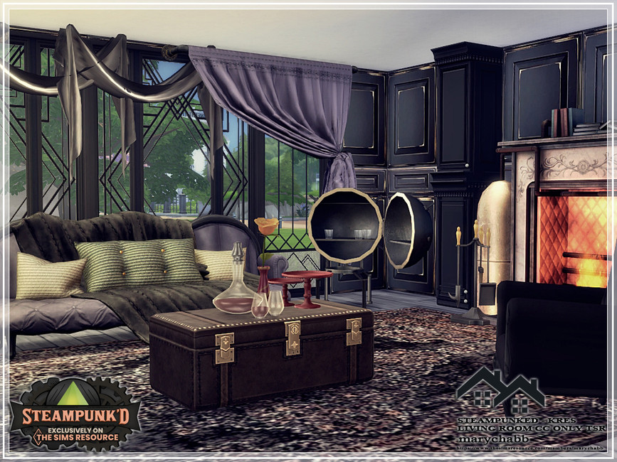 The Sims Resource - Steampunked- KRES - Living Room - CC only TSR