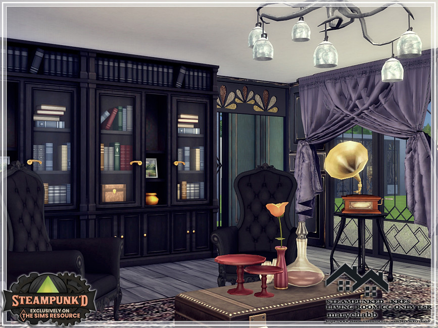 The Sims Resource - Steampunked- KRES - Living Room - CC only TSR