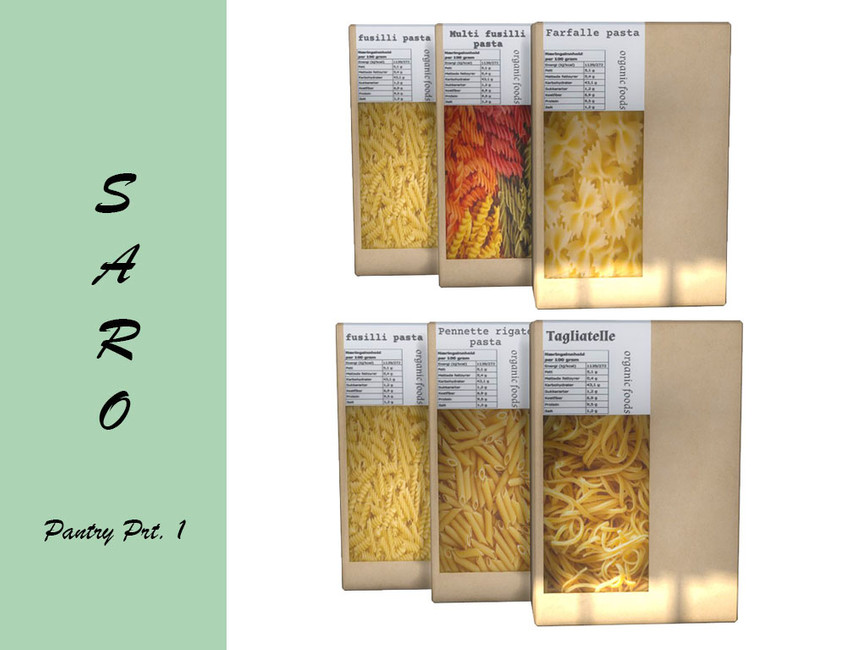 The Sims Resource - SARO pantry pasta