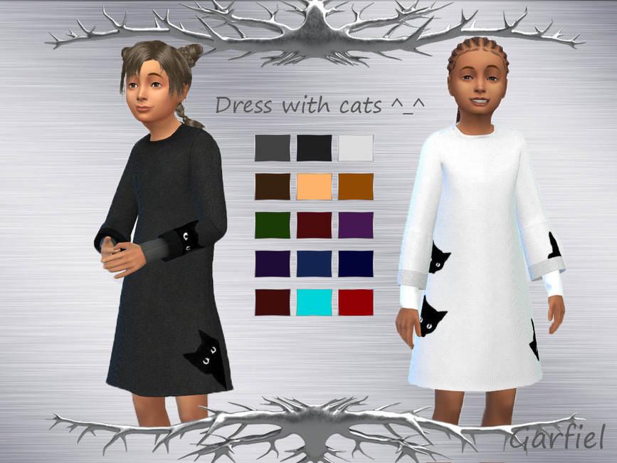 The Sims Resource - Dress with cats