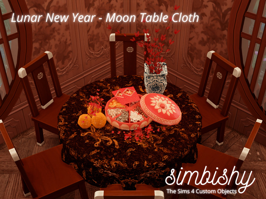 The Sims Resource - Lunar New Year - Moon Table Cloth