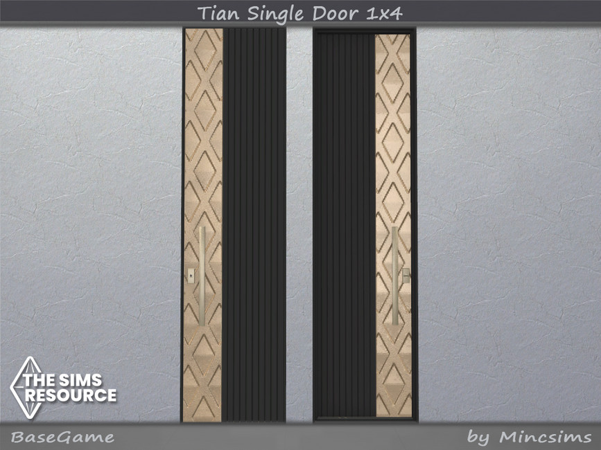 The Sims Resource - Minc Tian Single Door 1x4