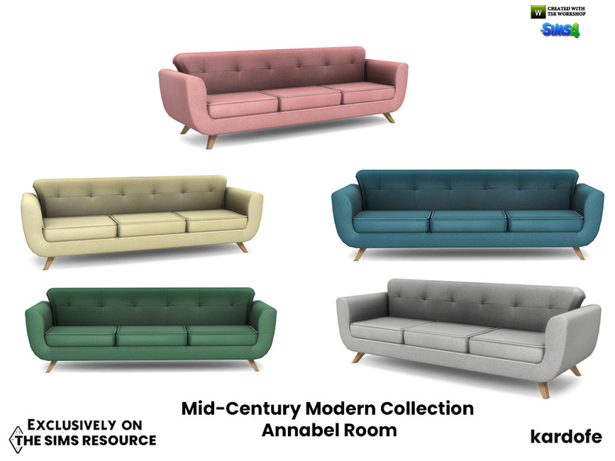 The Sims Resource - Mid-Century Modern Collection_Annabel Room_Sofa