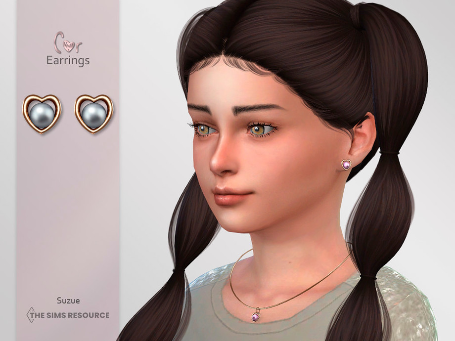 The Sims Resource | Cor Earrings Child