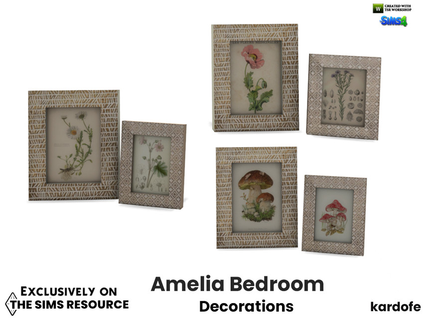 The Sims Resource - kardofe_Amelia Bedroom_Frames