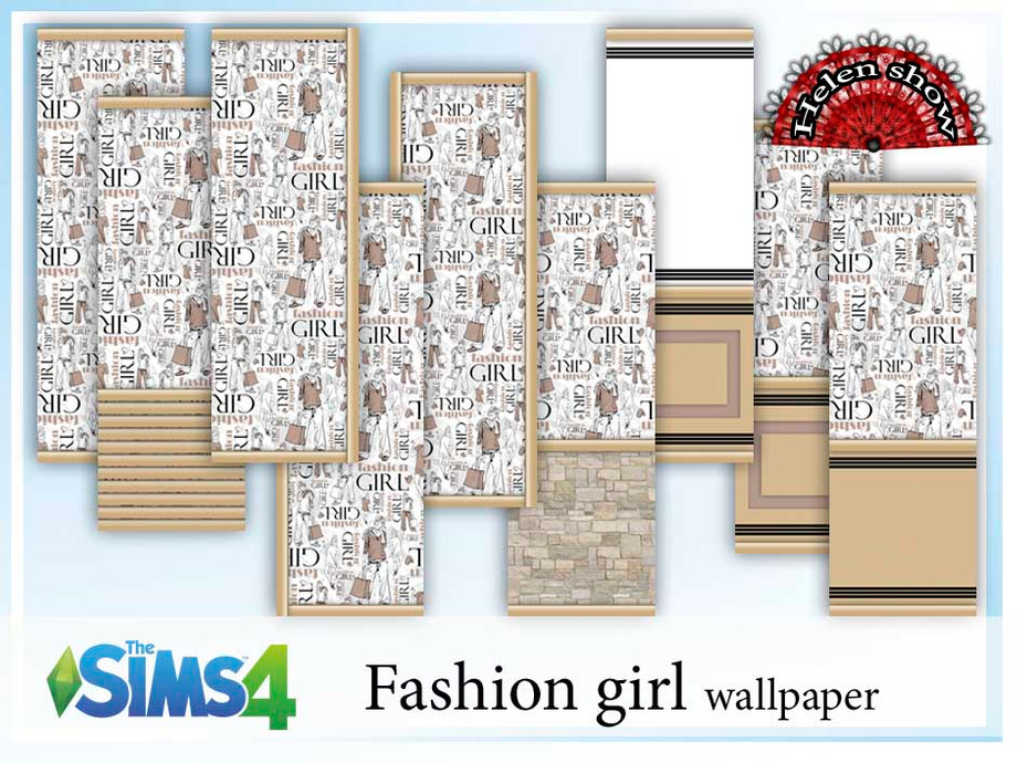 The Sims Resource | wallpaper Fashion girl