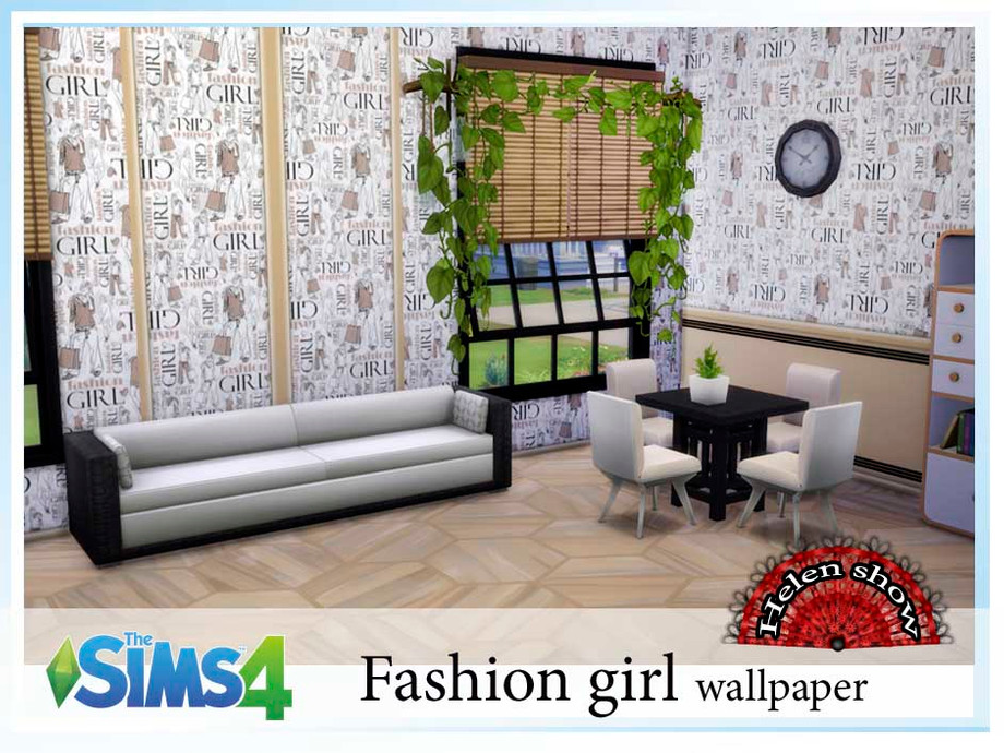 The Sims Resource | wallpaper Fashion girl