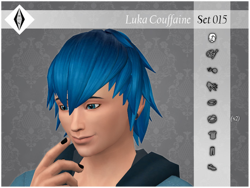 The Sims Resource - Luka Couffaine - Set015 - Hair - EA