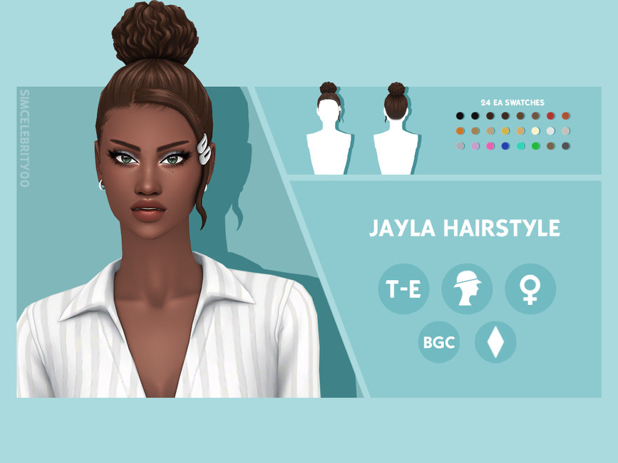 The Sims Resource - Jayla Hairstyle