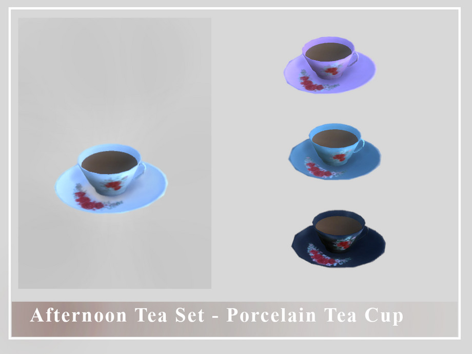 The Sims Resource | Afternoon Tea Set - Porcelain Tea Cup