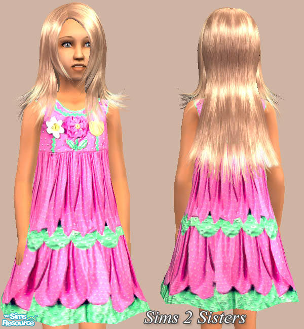 The Sims Resource | S2S Dress for Girls - #384934 Recolor