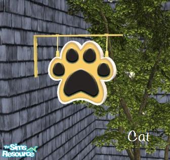 The Sims Resource | Pet Store Sign Gold