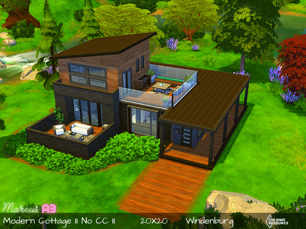 The Sims Resource | Modern Cottage II NO CC II