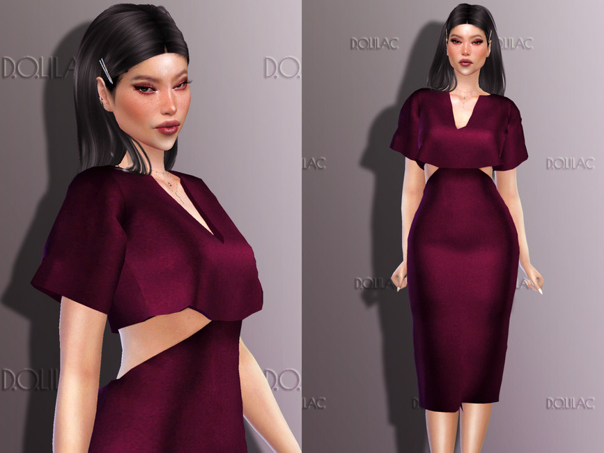 The Sims Resource - Satin Dress DO276