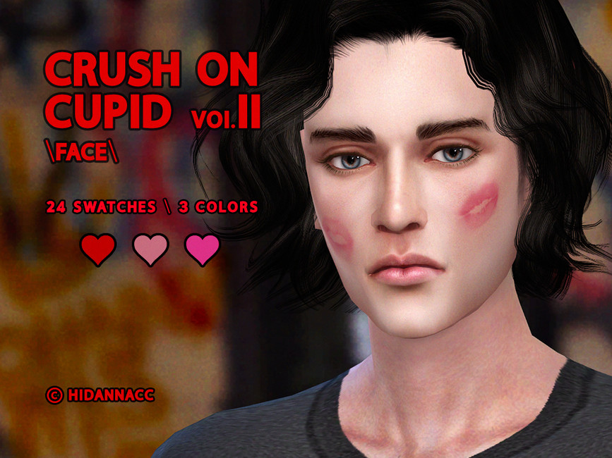 The Sims Resource - Crush on Cupid - Face Kiss stamps vol.ll (Tattoo)