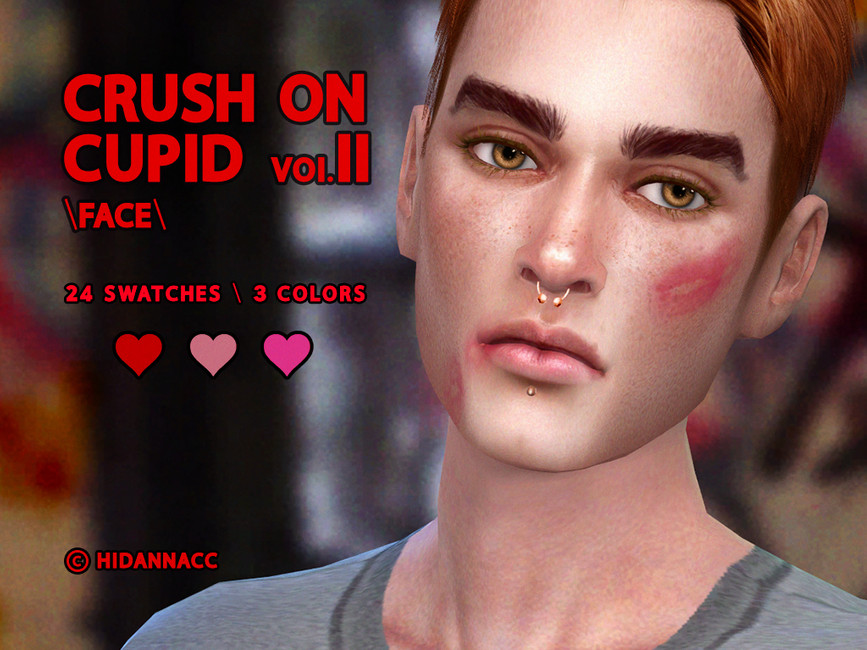 The Sims Resource - Crush on Cupid - Face Kiss stamps vol.ll (Tattoo)