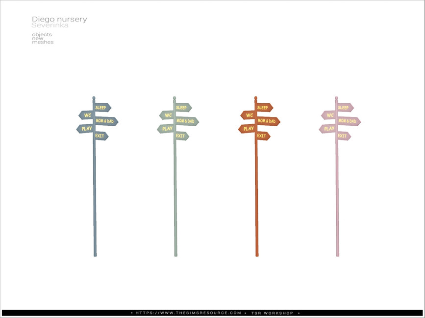 The Sims Resource - Diego nursery - signpost
